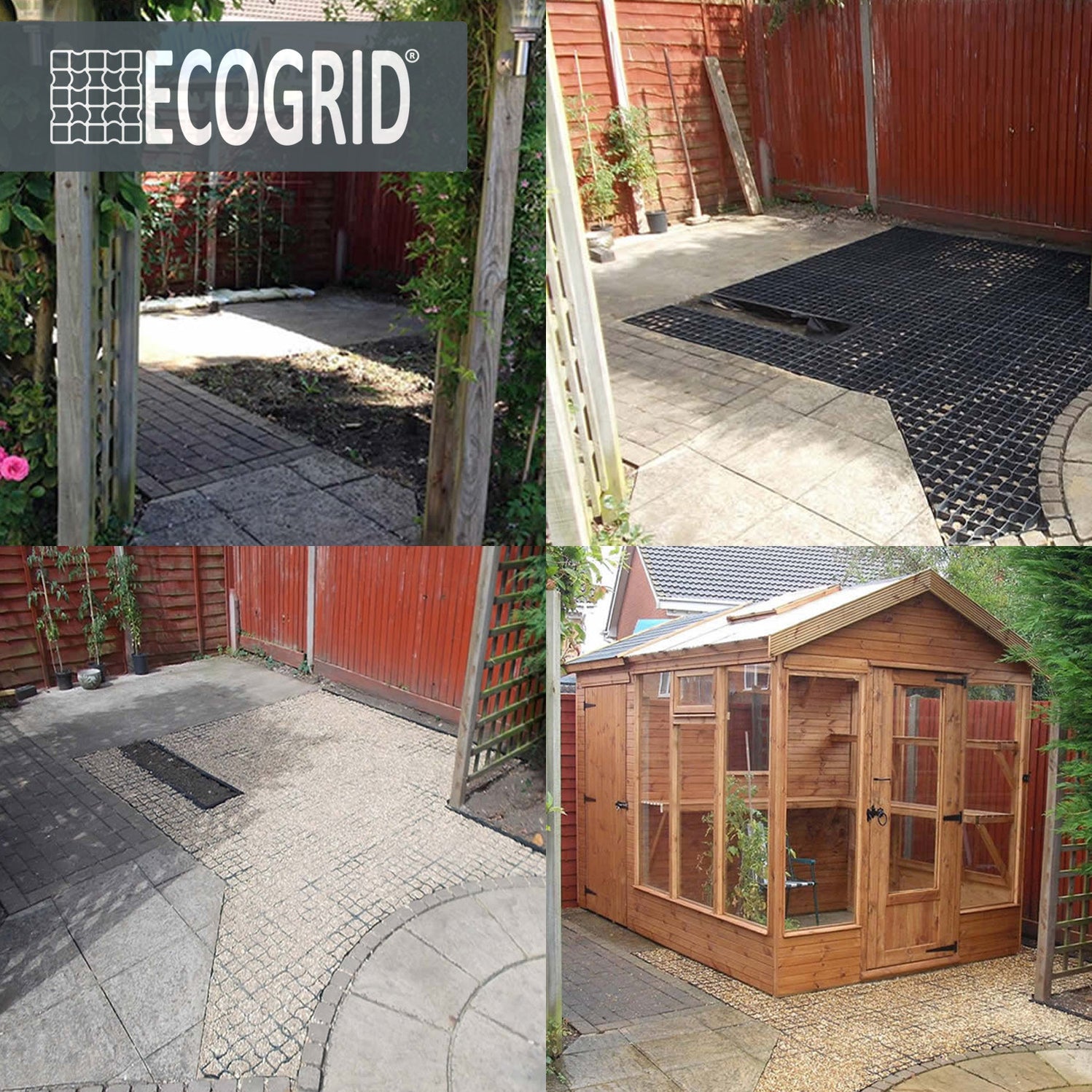 EcoGrid 6 x 8ft Shed Base Kit - Garden Shed Base with Weed Membrane ...
