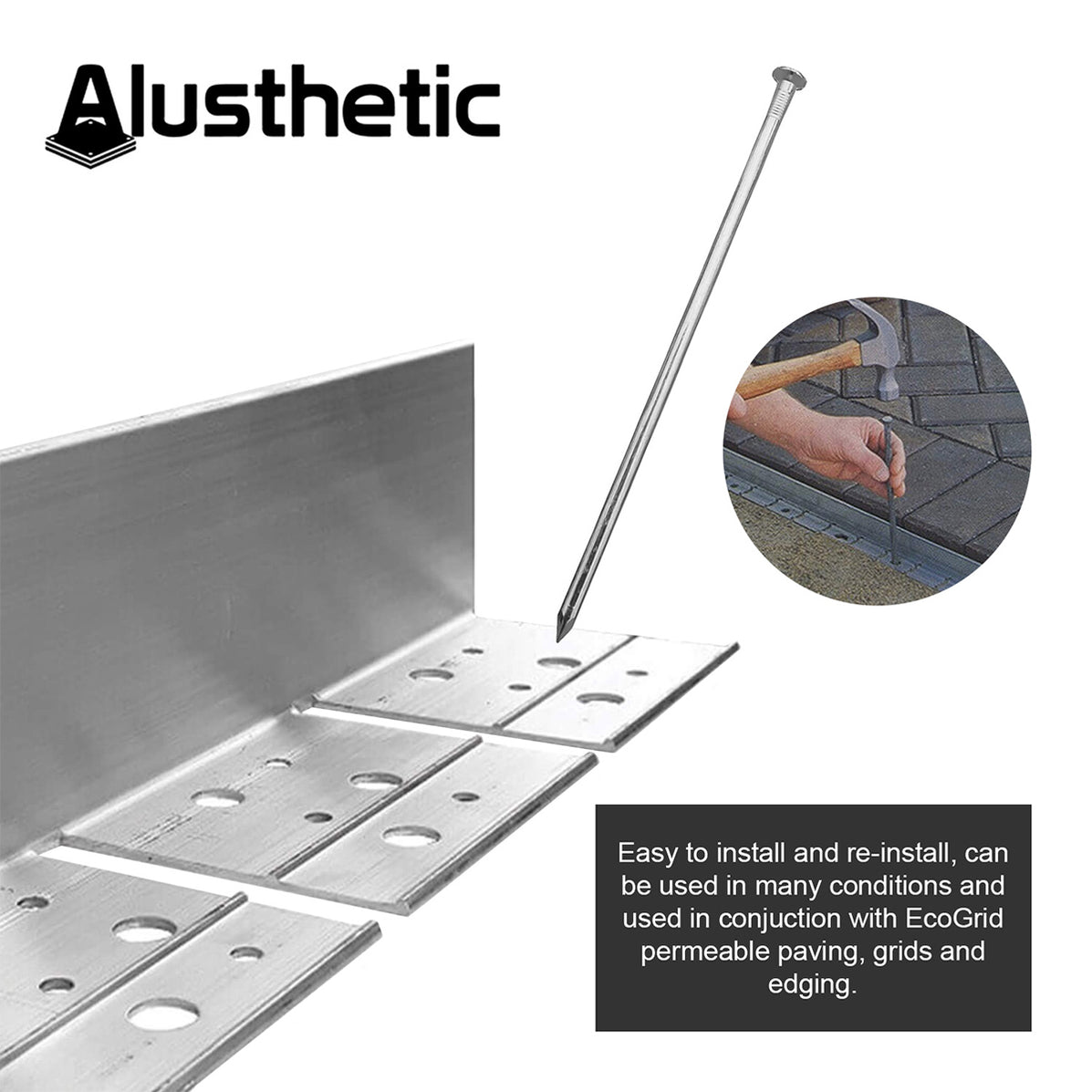 Aluflex Decorative Aluminium Edging System - 2m Length — Eco Trade Counter