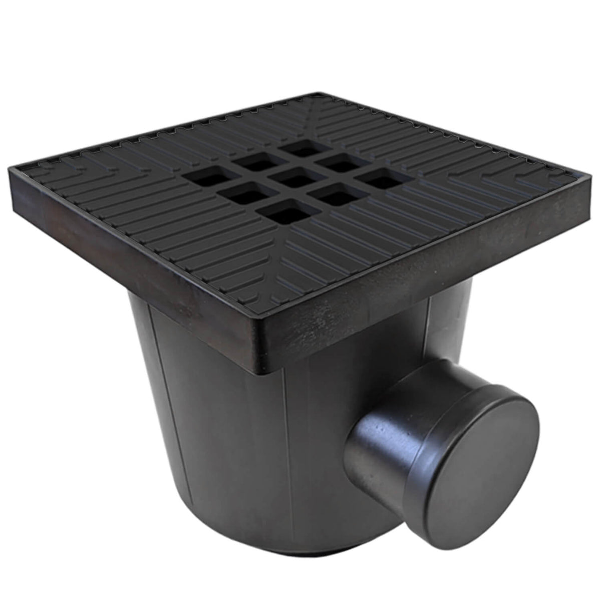 Alusthetic Gully Drain Black or Silver – 200mm Top with Side & Bottom ...