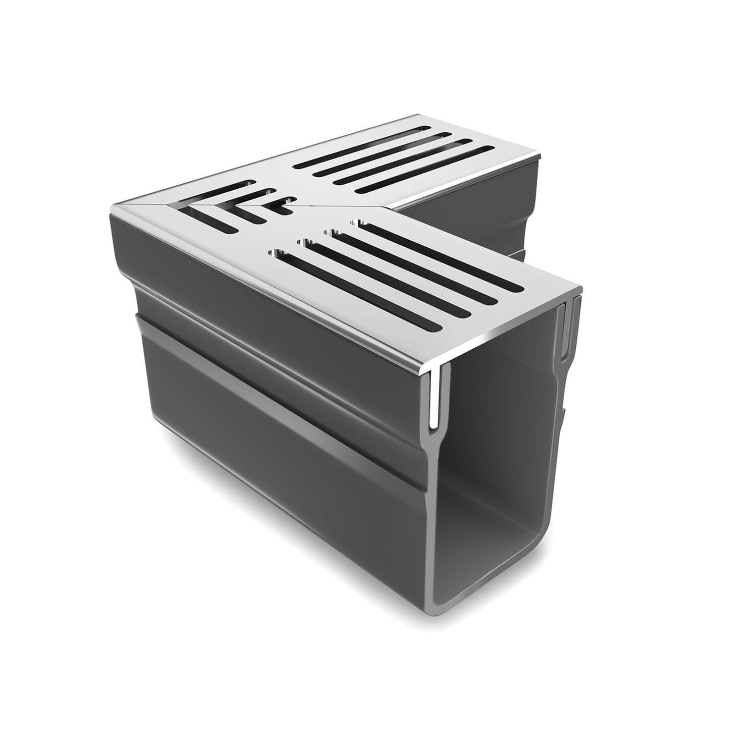 Alusthetic 1m Aluminium Threshold Drain in Silver, Black & Mottled ...